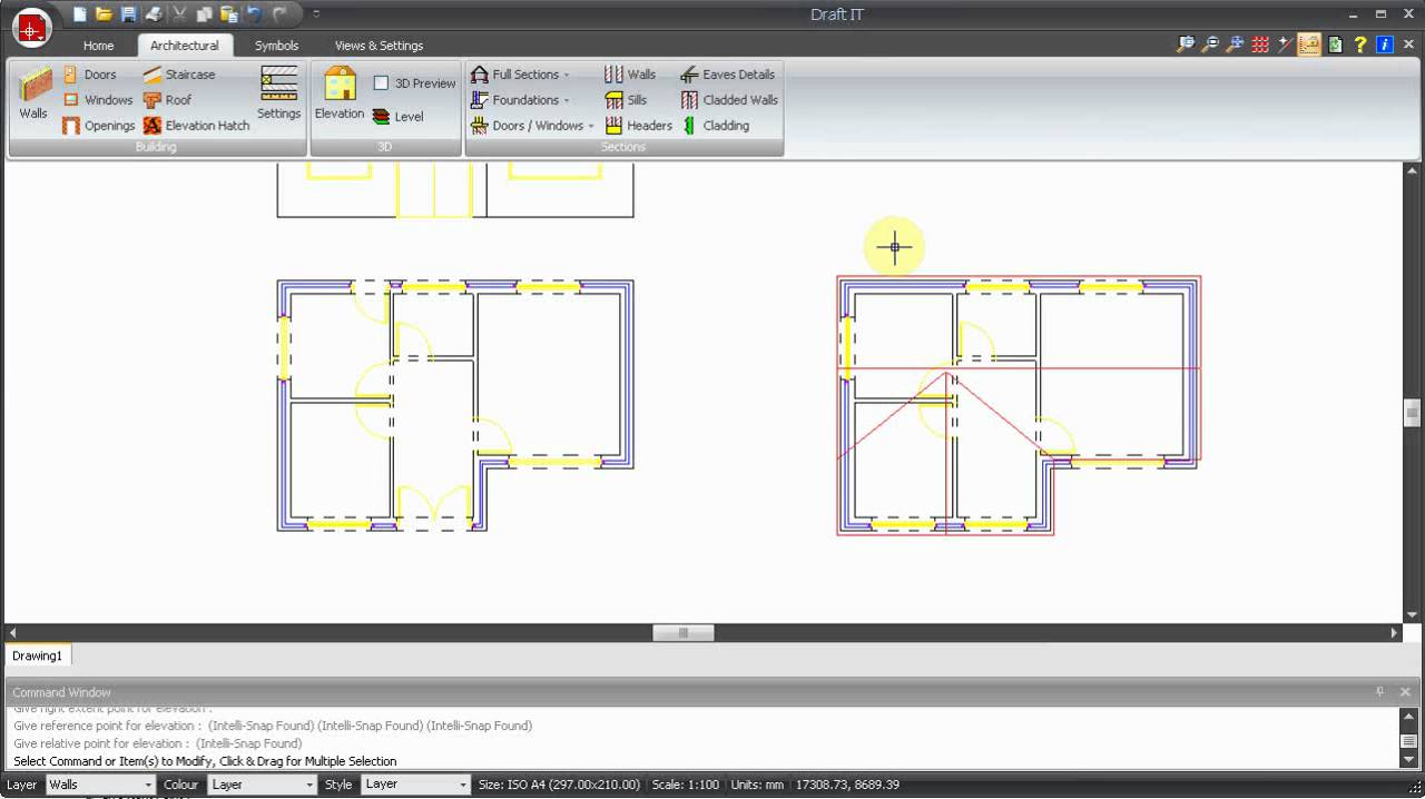 DRAFT IT Architectural creating elevations