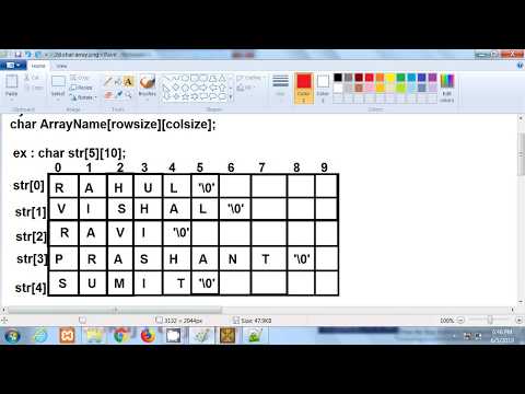 Learn C Language in Hindi | 2D char array | example | part 2 - Mind Luster