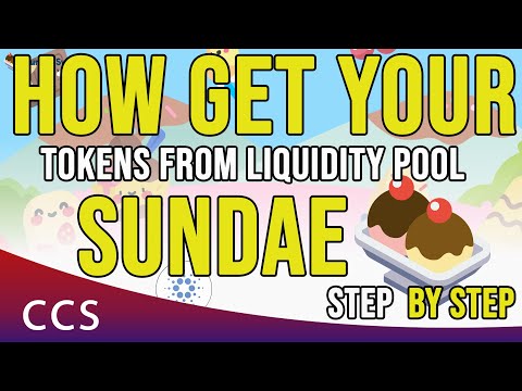 How Get SUNDAE Tokens From CARDANO Liquidity Pool -  Step by Step Tutorial