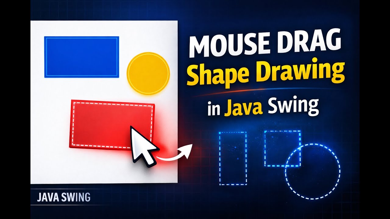 Mouse Drag Drawing in Java Swing | Draw Rectangles with Mouse