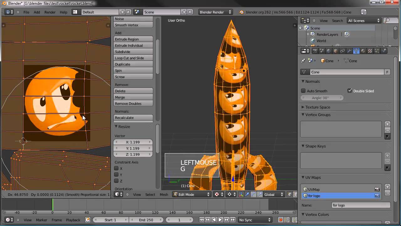 Creating a Rocket with a Smoke Trail in Blender