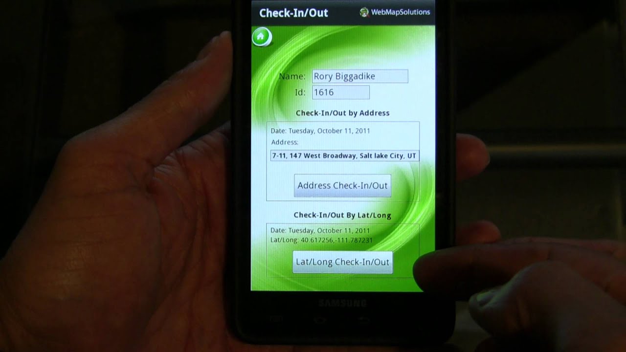 MapQuest Enterprise Check-In Mobile App