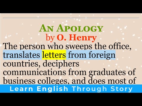 Learn English through story | “An Apology” by O. Henry | English short stories