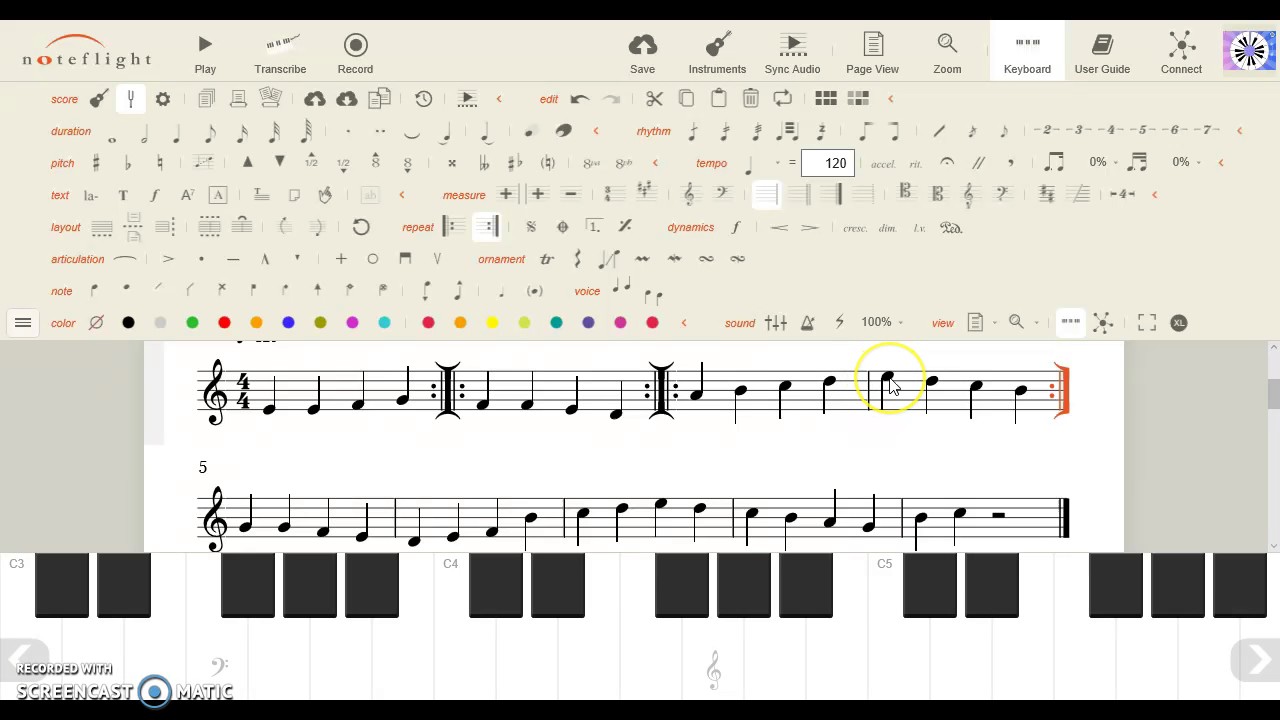 Repeat Endings, Segnos, and Codas (Noteflight Tutorial)
