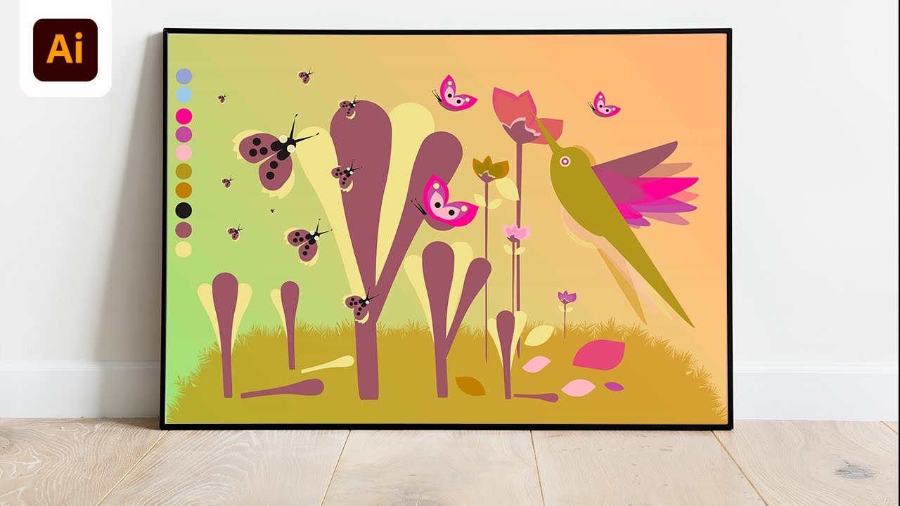 Adobe Illustrator |  Draw with the Rectangle Tool to create a Vector Artwork