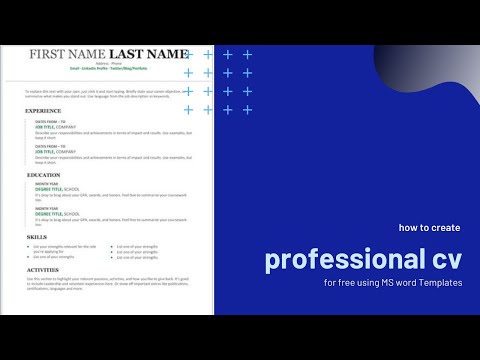 How to Create a Professional CV in Microsoft Word: Beautiful Template Tutorial