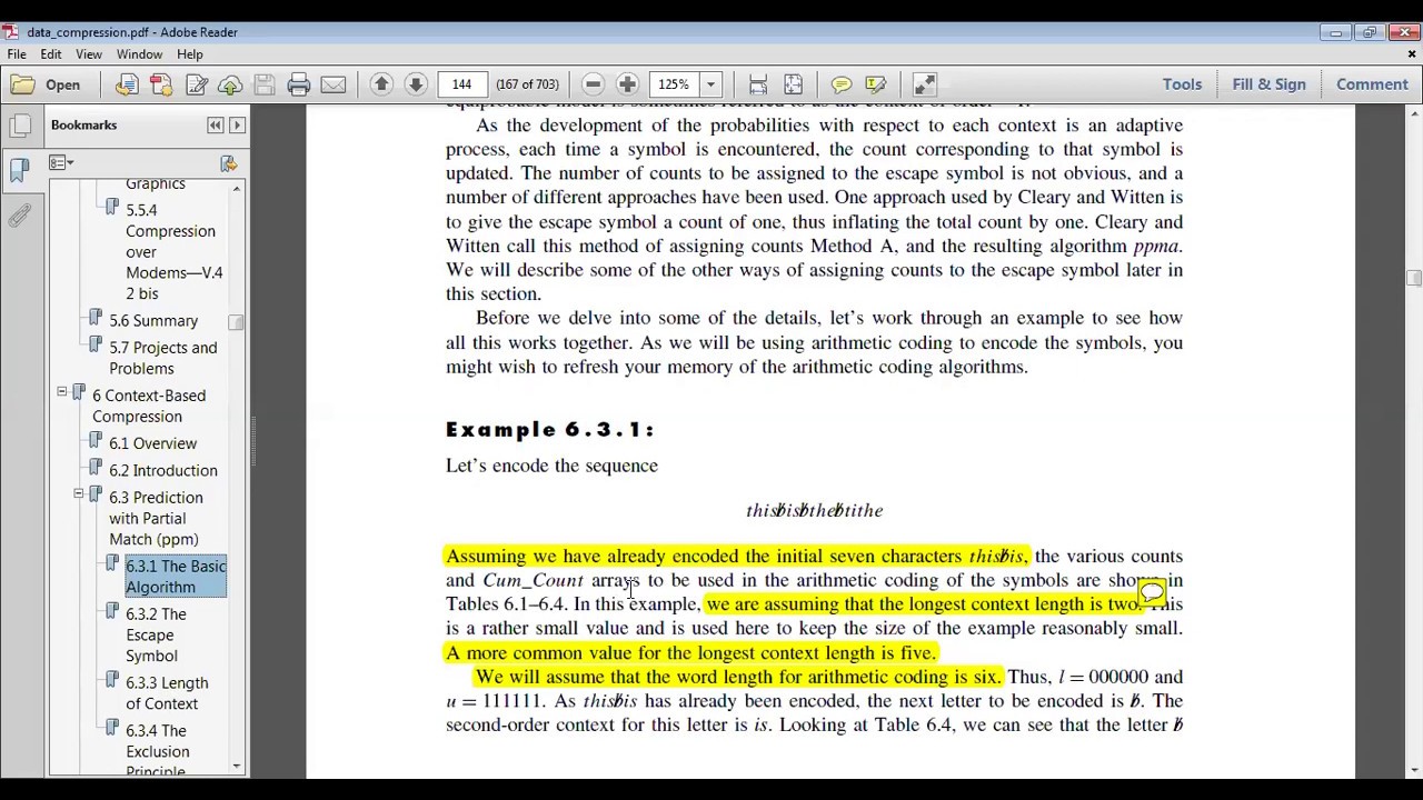 PPM (Predictive Partial Matching)- The Basic Algorithm Part1