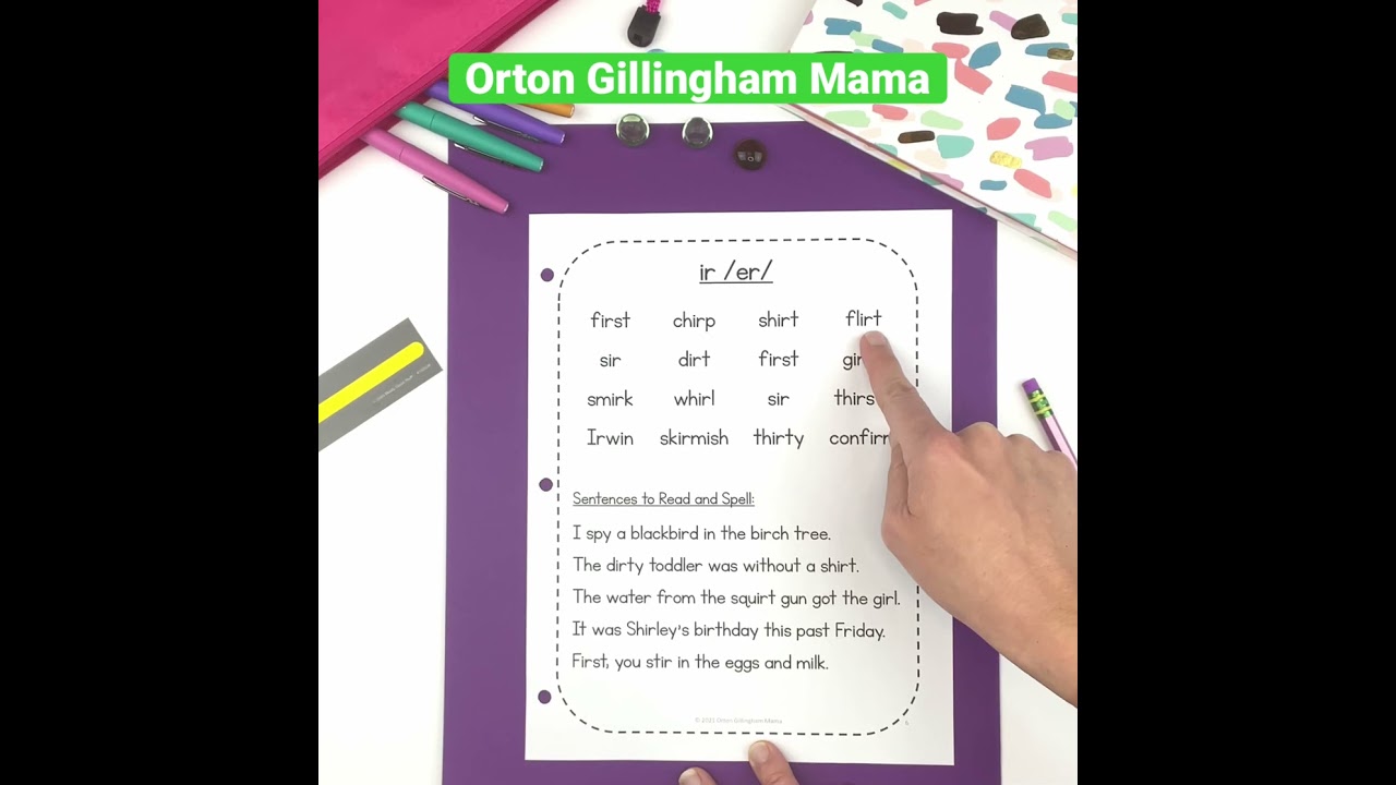 The Orton Gillingham approach : Simple to Complex word lists and sentences to read and spell
