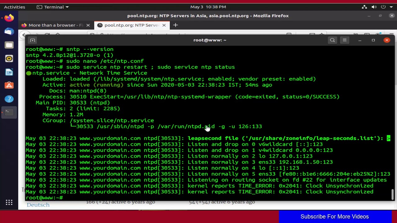 How To Install And Configure NTP Server and Client on Ubuntu 20.04 LTS