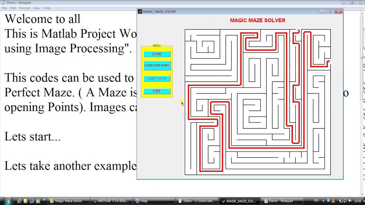 Magic Maze Solver (Game) using Image Processing in MATLAB