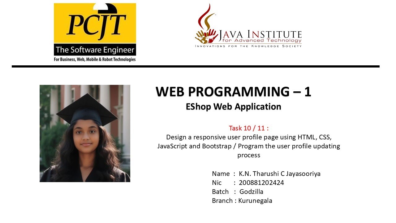 Task 10 | EShop Project | Web Programming 01 | Java Institute