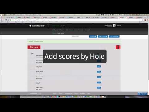 How to make a Golf Tournament Leaderboard on leaderboarded