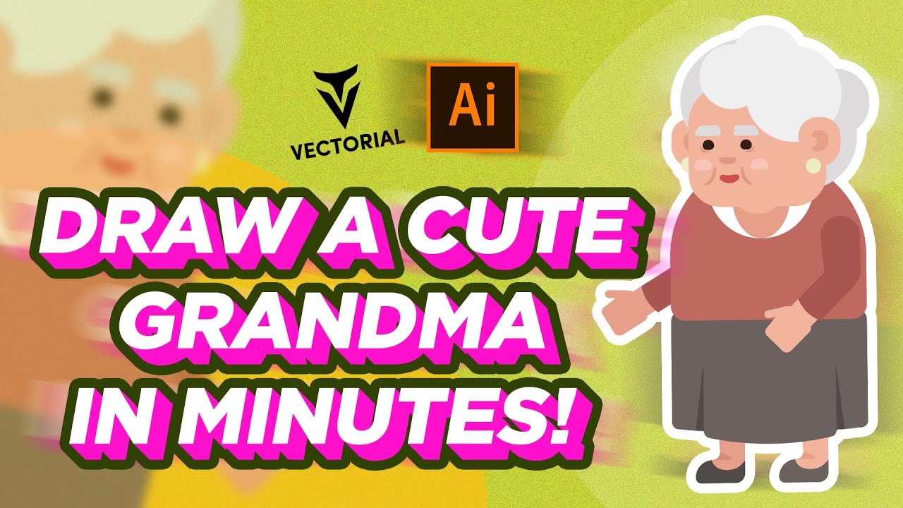 How to Create a Cute Grandma Vector in Adobe Illustrator | Step-by-Step Tutorial