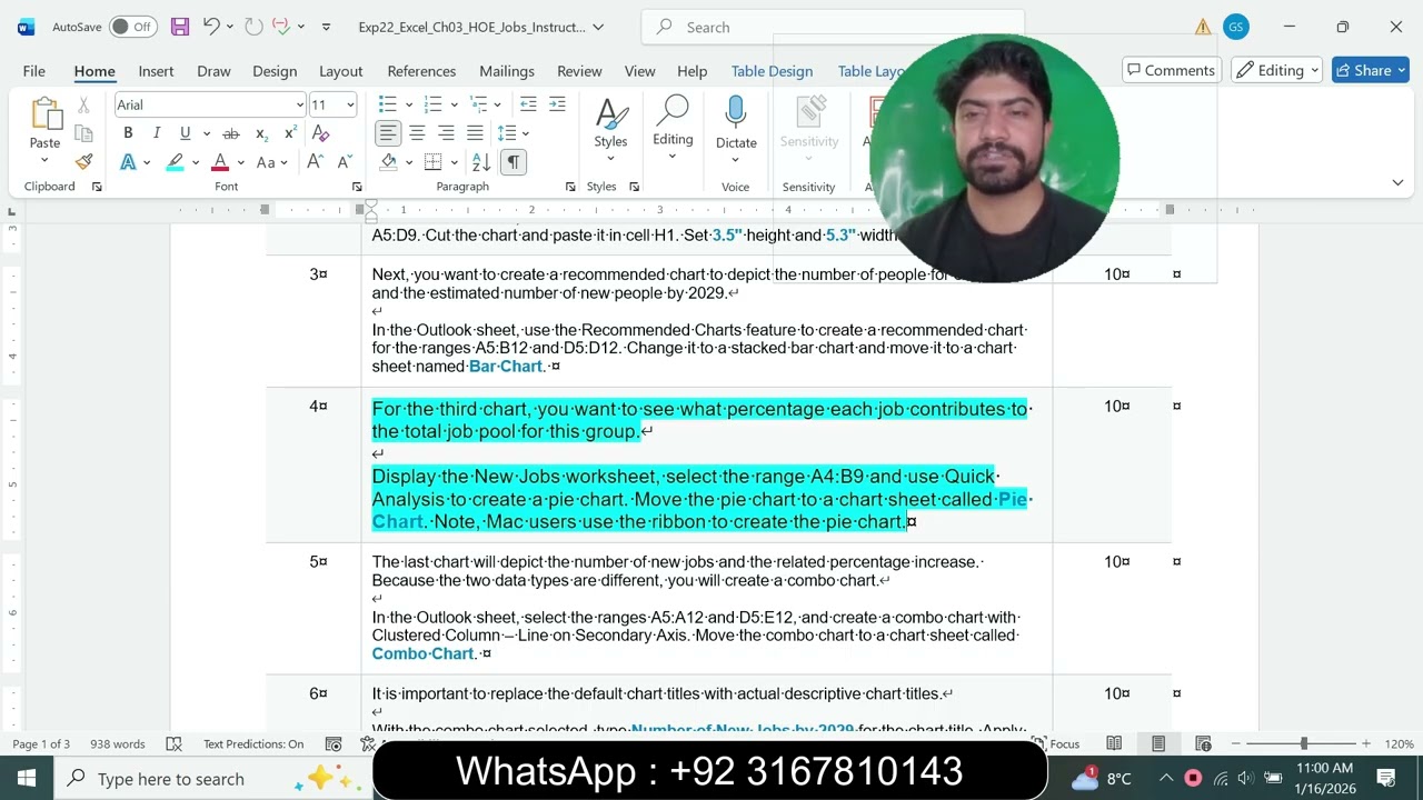 Exp22_Excel_Ch03_HOE_Jobs | Excel Chapter 3 Hands-On Exercise - Computer Job Outlook