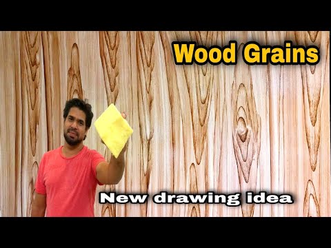 Wood Graing Easy Technique 2022 | How to Draw wood grains | New wood grain painting idea