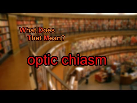 What does optic chiasm mean?