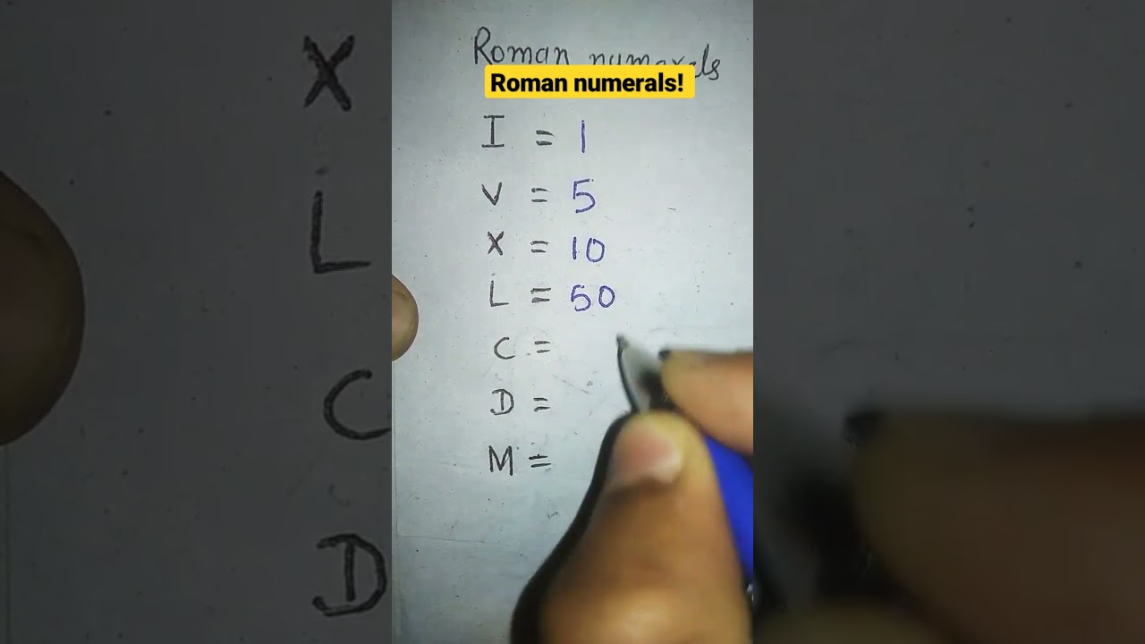 Roman Numerals M=? #shorts #youtubeshorts #romannumerals