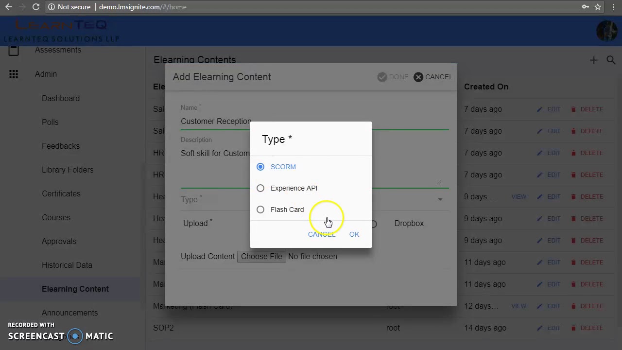 Creating E-learning Content: SCORM