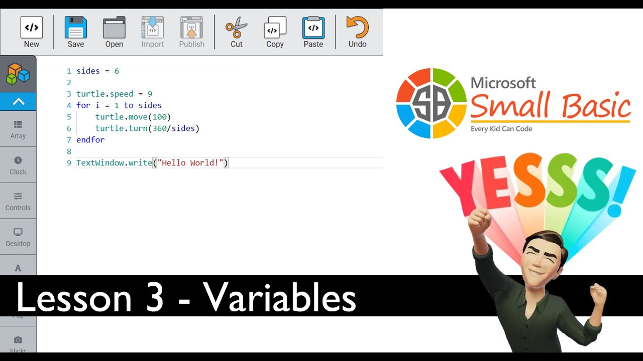 Small Basic - Assigning & Using Variables