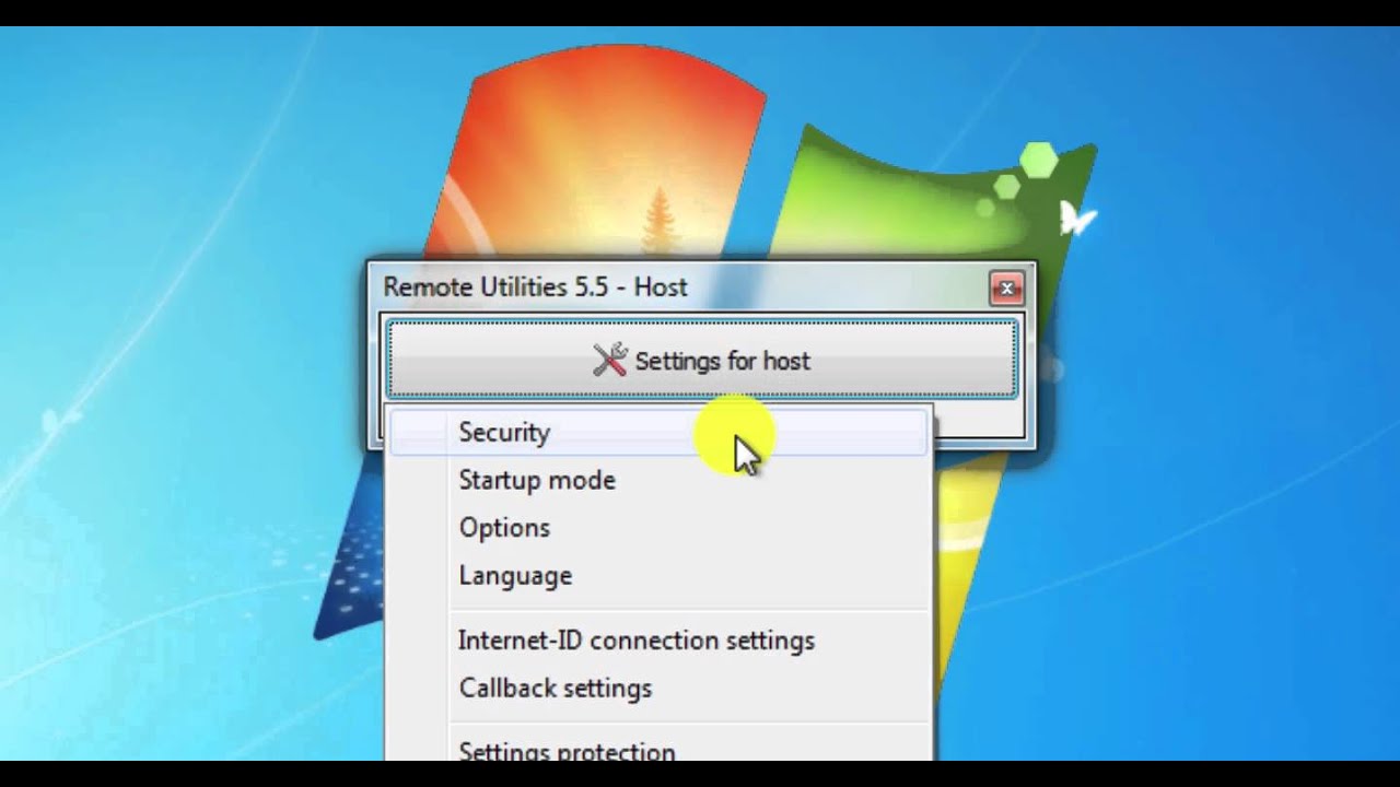 Remote Utilities Access Settings