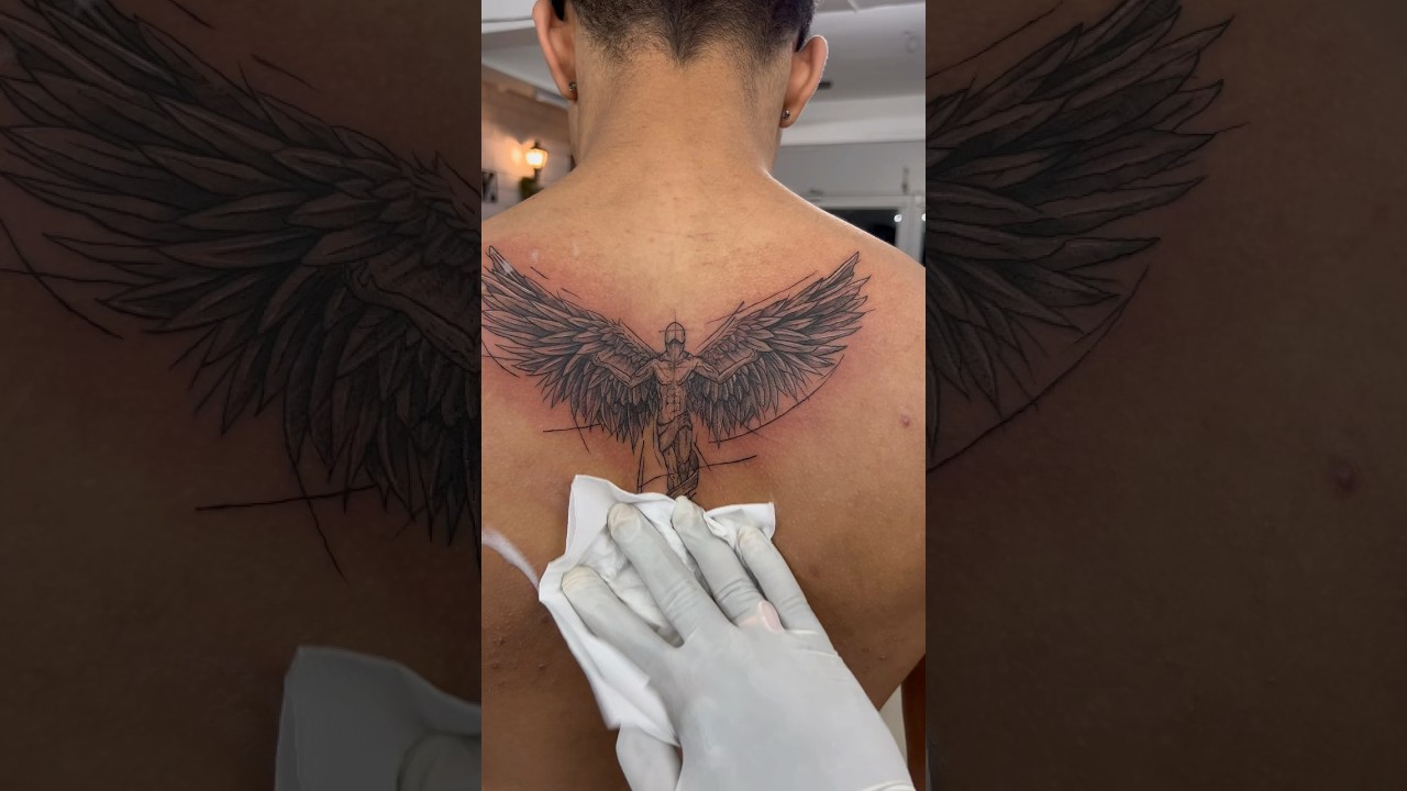 #angel #angeltattoo #fallenangel #tattoo #tattooartist #hyderabadtattoo #hyderabadtattoostudio #art