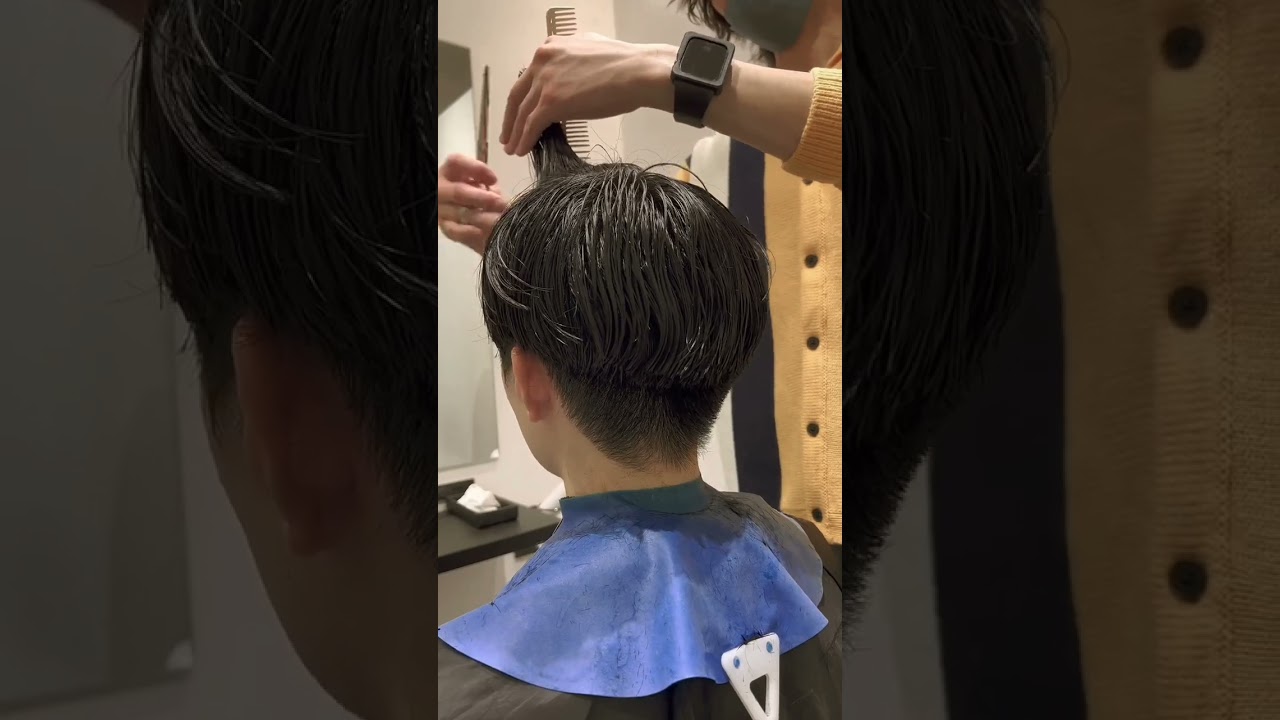 corte clásico para cabello largo |tutorial| #barber#shorts#estilista#cabellolargo#haircut#nature