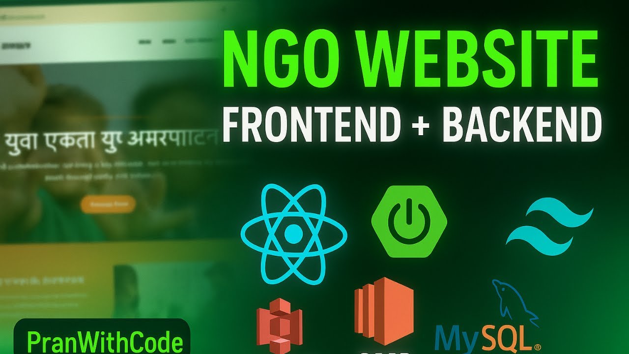 🌿NGO Website Like Never Before!  React + Spring Boot + MySQL | Full Frontend Showcase | PranWithCode