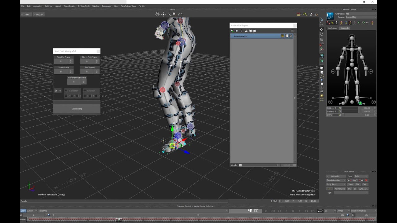 MotionBuilder Python StopFootSliding