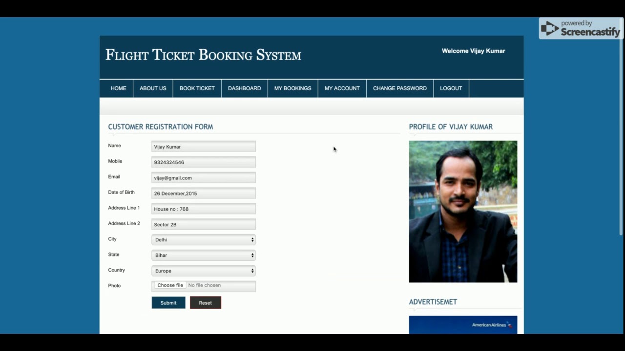 Flight Booking System Php Project