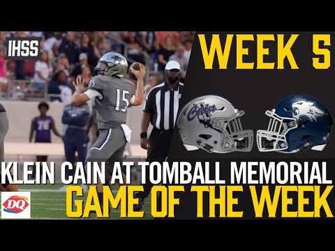 Klein Cain at Tomball Memorial - 2023 Week 5 Football Game of the Week ...