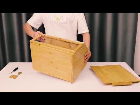 Large Bamboo Bread Box For Kitchen Countertop