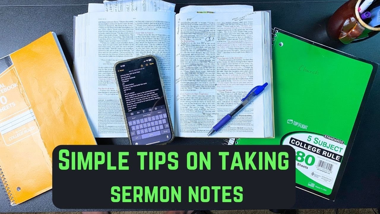 Transform your sermon notes with these 6 tips.  How to sermon notes. Tips for better note taking.