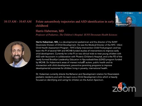 Folate autoantibody trajectories & ASD identification in childhood - Harris Huberman, Synchrony 2021