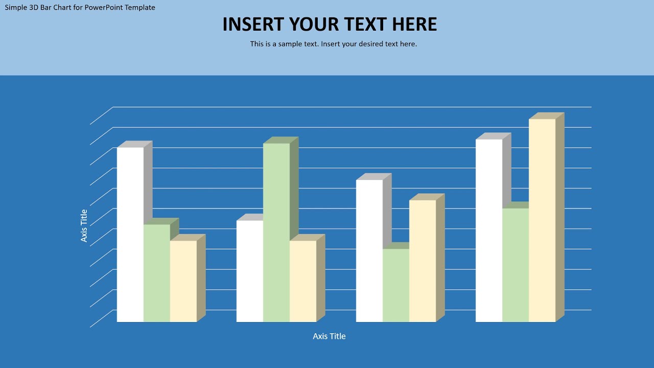 Simple 3D Bar Chart for PowerPoint Template