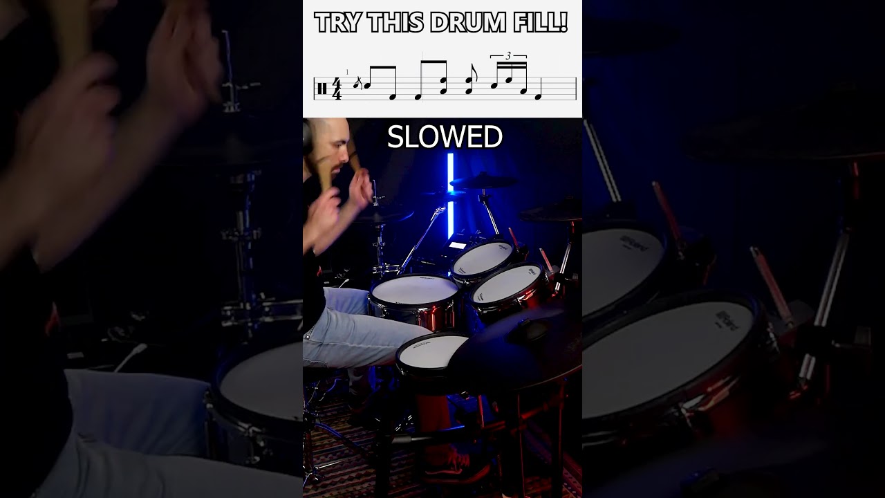 Intermediate DRUM FILL | SHEET MUSIC DRUM SCORE #drumscore #drums #drumnotation