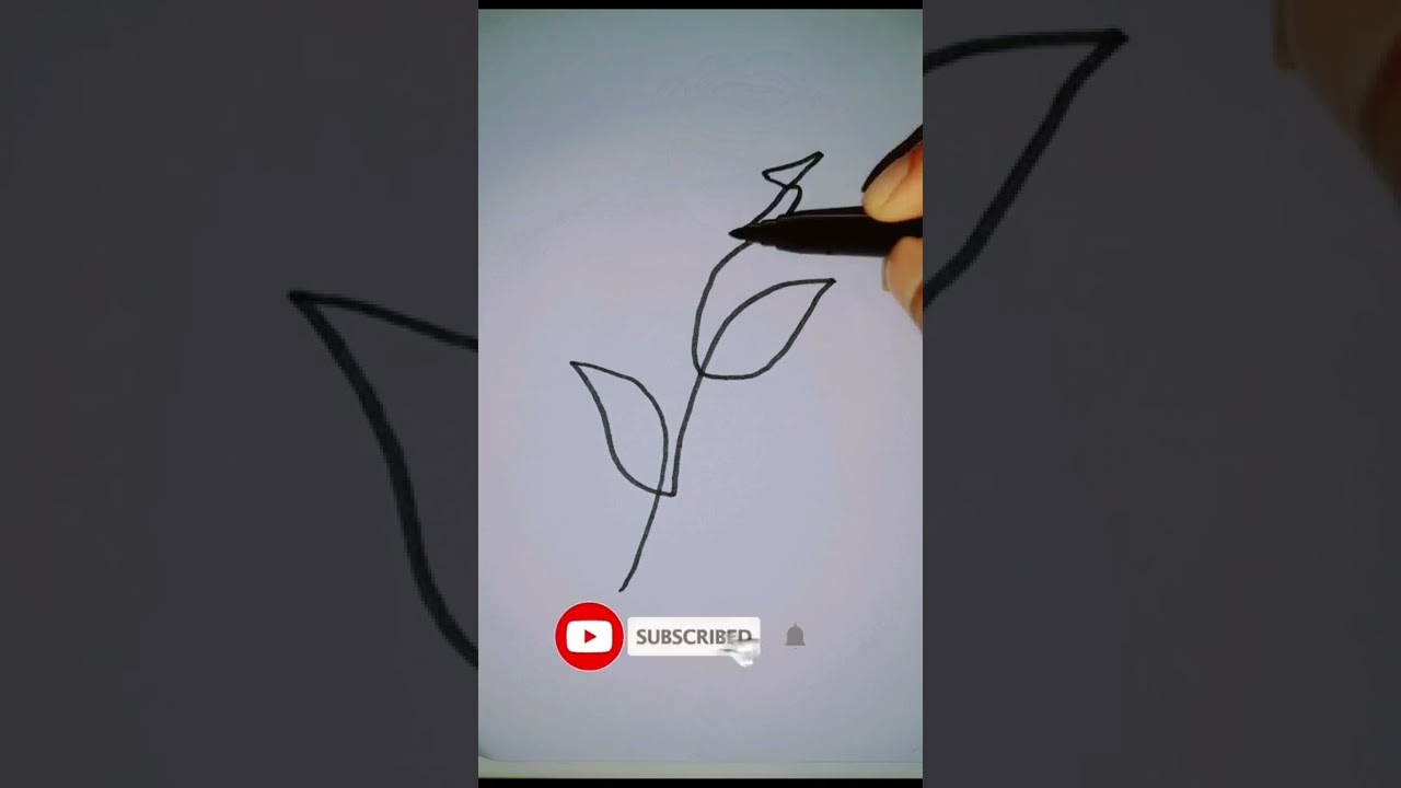 Rose 🌹 One Liner | Abstract Flower One Line Art | Continues Line Drawing #onelineart #rose #shorts