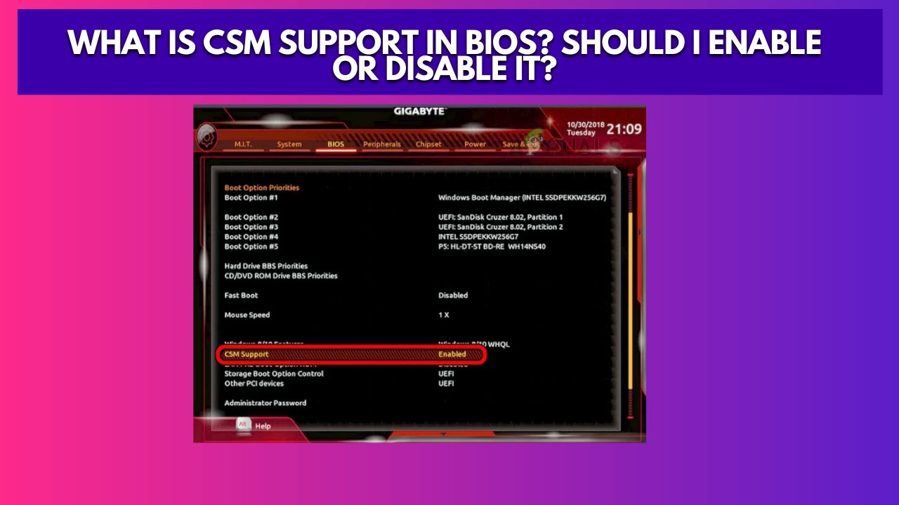 What is CSM Support in BIOS Should I enable or disable it