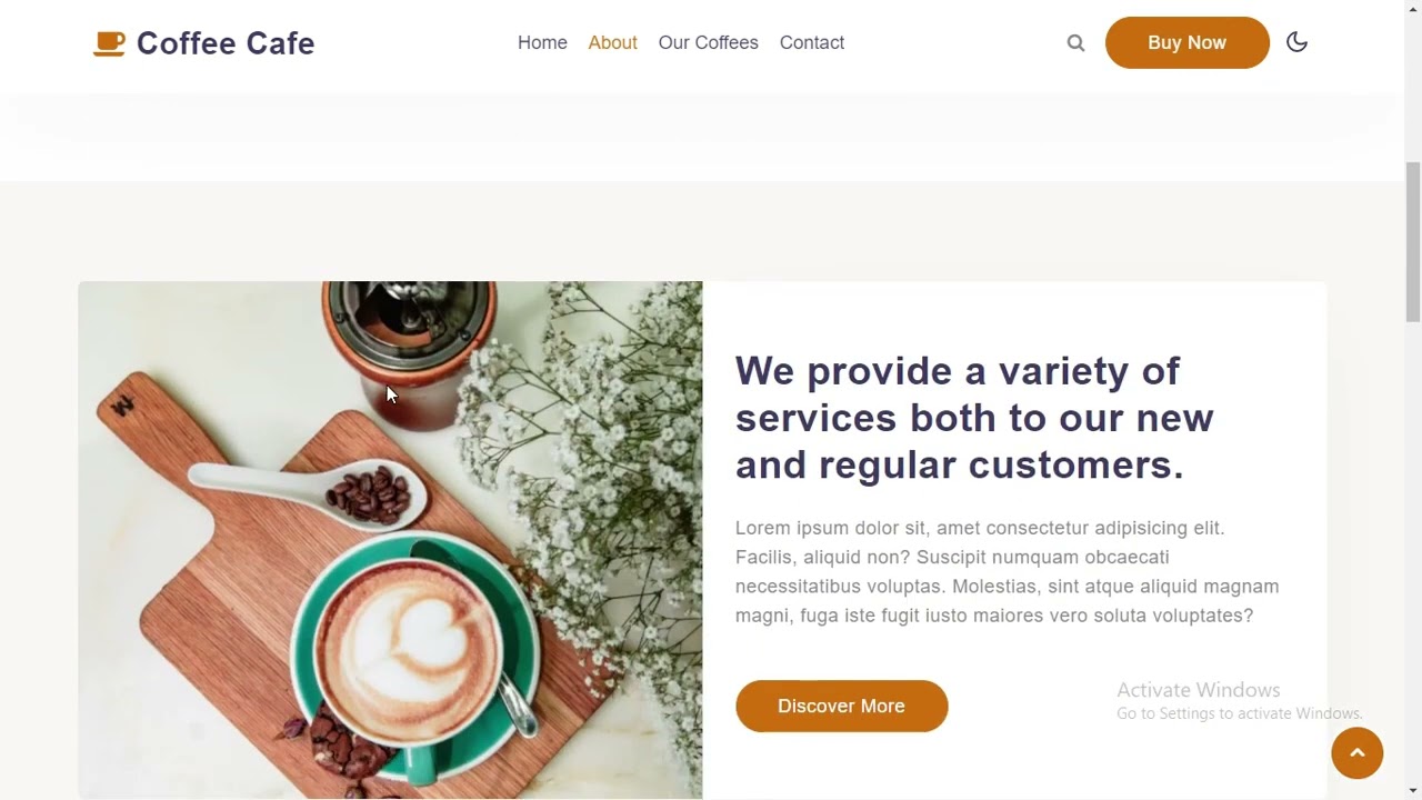 Free Responsive Coffee Website Template in HTML and CSS || With Source Code || 2022