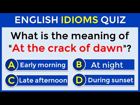 English Idioms Quiz | CAN YOU SCORE 30/30? #challenge 69