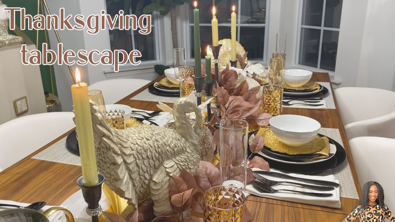 THANKSGIVING TABLESCAPE IDEAS/HOW TO CREATE AN ELEGANT TIMELESS TABLE SETTING/INTERIOR DESIGN TRENDS