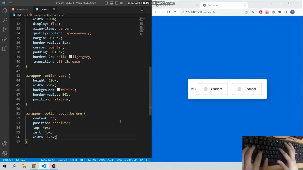 ASMR Programming - Input Radio Buttons - No Talking || Only HTML CSS