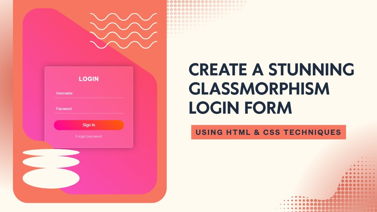 Glassmorphism Login Form Using Only HTML & CSS 🔥 | Modern UI Design Tutorial