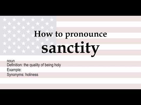 sanctity