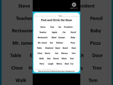 Noun worksheets #grade1