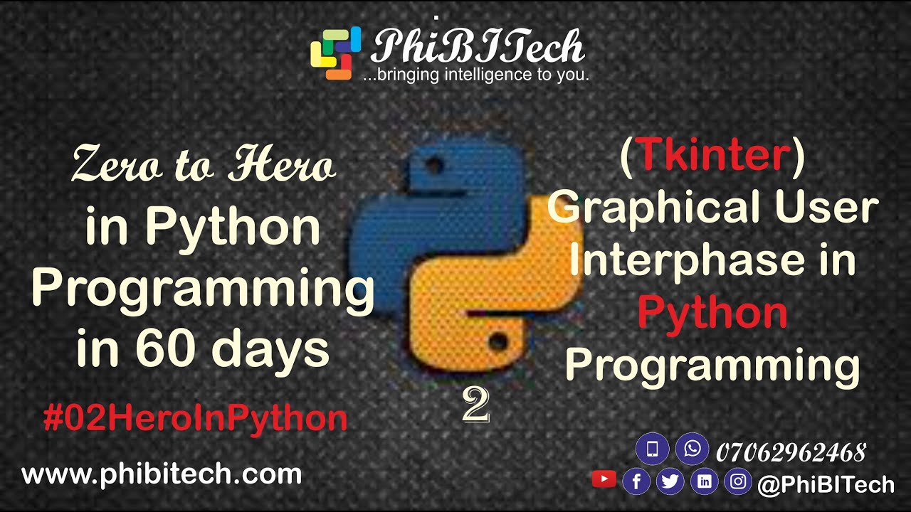 Complete Graphical User interface (tkinter) with python tutorial (The Grid Geometry Method)