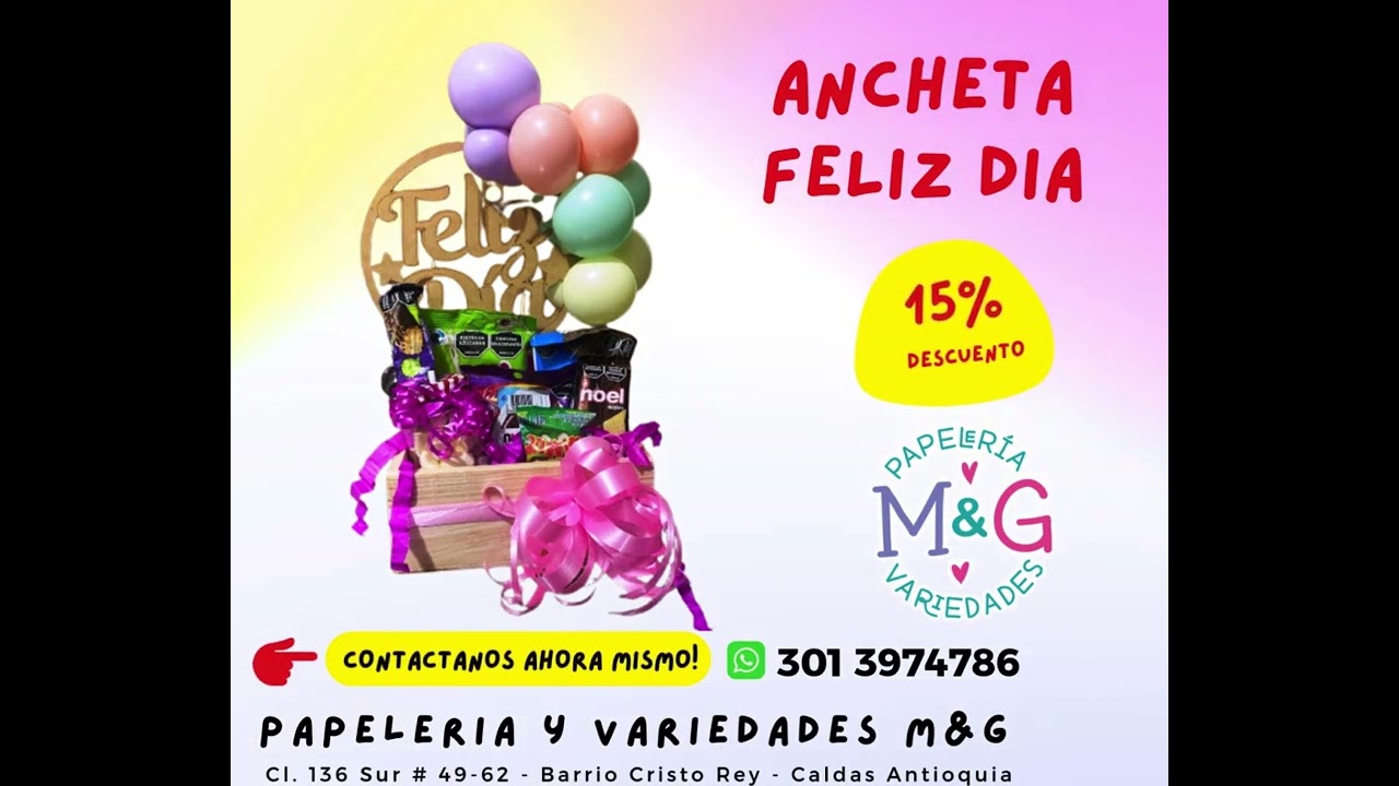 Ancheta Feliz Dia - Papelería y Variedades M&G