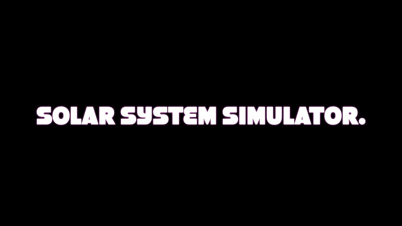 Java Solar System Simulator with User Input (4K)