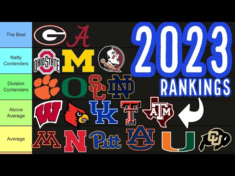 Ranking EVERY College Football Team!! || Tier List 2023