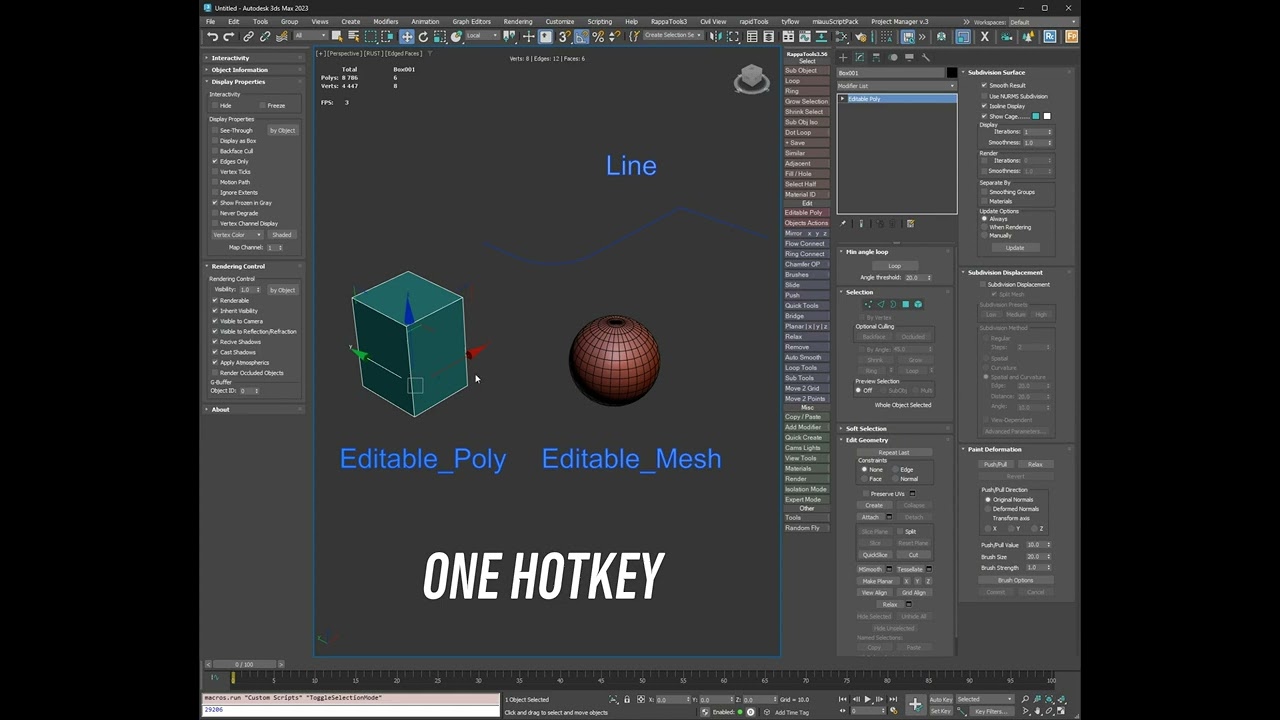 3dsmax Toggle Selection Mode script