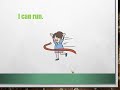句子活用：I can [dance, jump, read, run, sing, swim, write]. | 英語文 | 均一教育平台